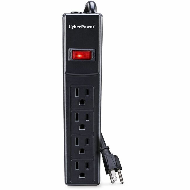 CyberPower CSB404 Essential 4-Outlets Surge Suppressor 4FT Cord - Plain ...