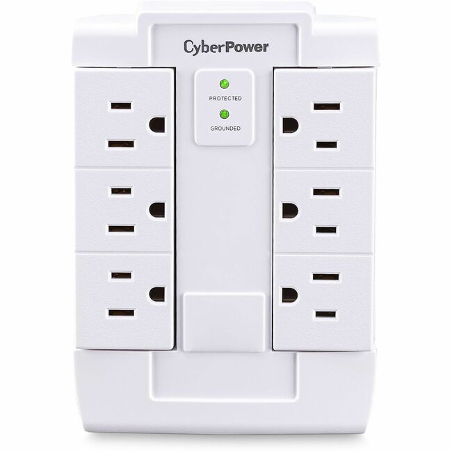 CyberPower CSB600WS Essential 6-Outlets Surge Suppressor Wall Tap and ...