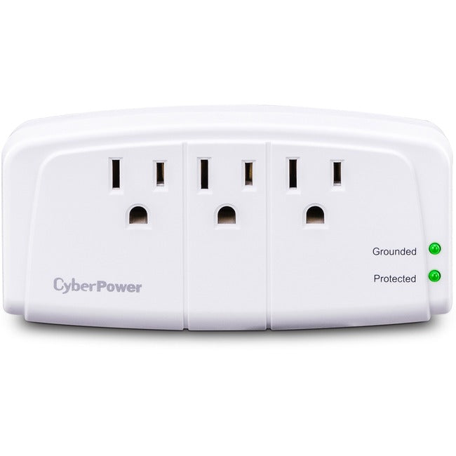 CyberPower CSB300W Essential 3-Outlets Surge Suppressor Wall Tap Plug ...