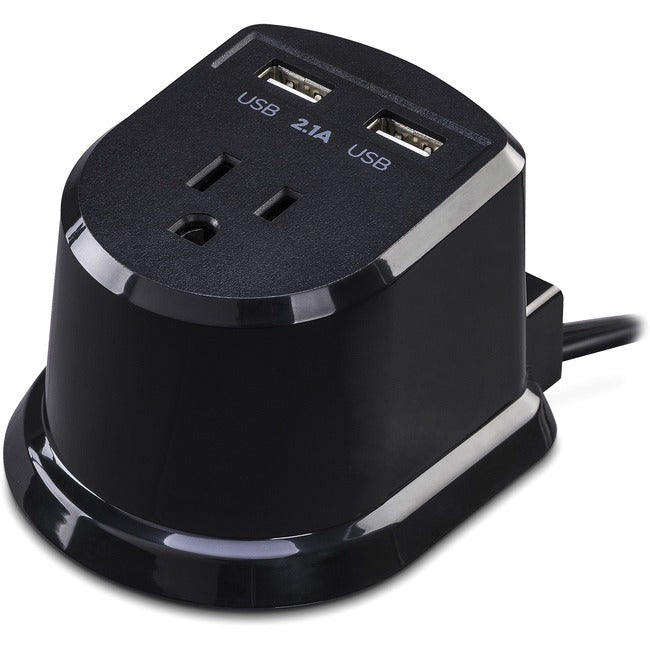 CyberPower CSP105U Dual Power Station 1-Outlet with 2-2.1A USB Charging ...