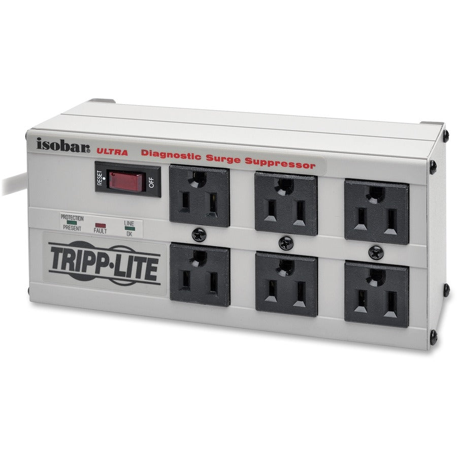 Tripp Lite Isobar Surge Protector Metal 6 Outlet 6' Cord 3330 Joules ...