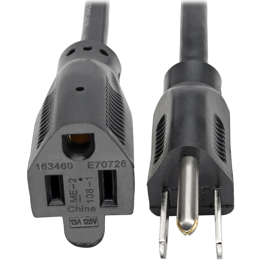 Power Cord - NEMA 5-15P - Male Left Gender - Power NEMA 5-15R - Female ...