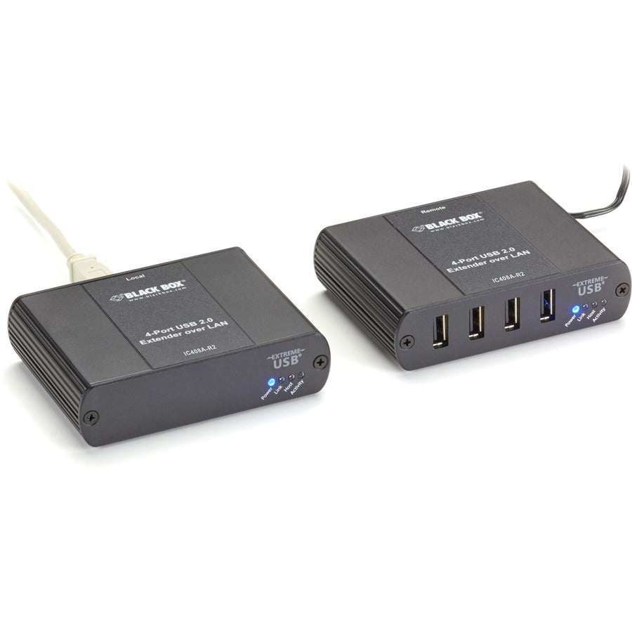 Black Box USB 2.0 Extender - CATx/LAN, 4-Port IC408A-R2 – Logics ...