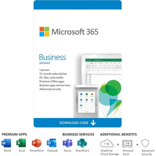 Microsoft 365 Business Standard - Subscription License - 1 Person - 1 ...