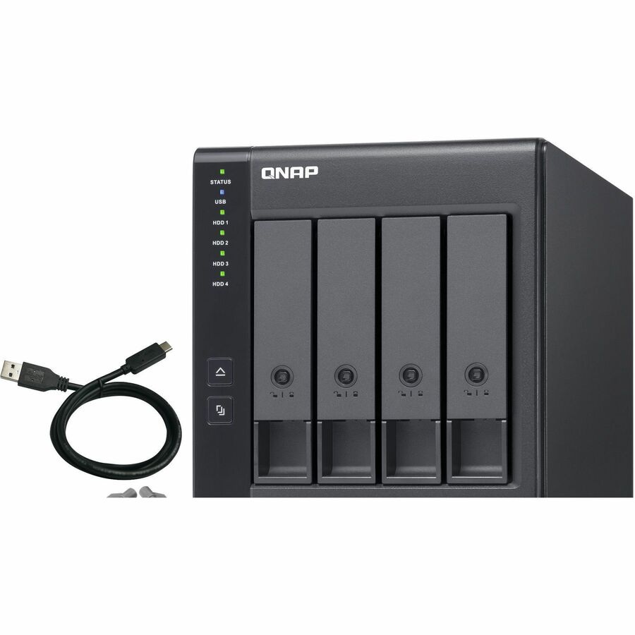 QNAP 4 Bay USB Type-C Direct Attached Storage with Hardware RAID TR-004 ...