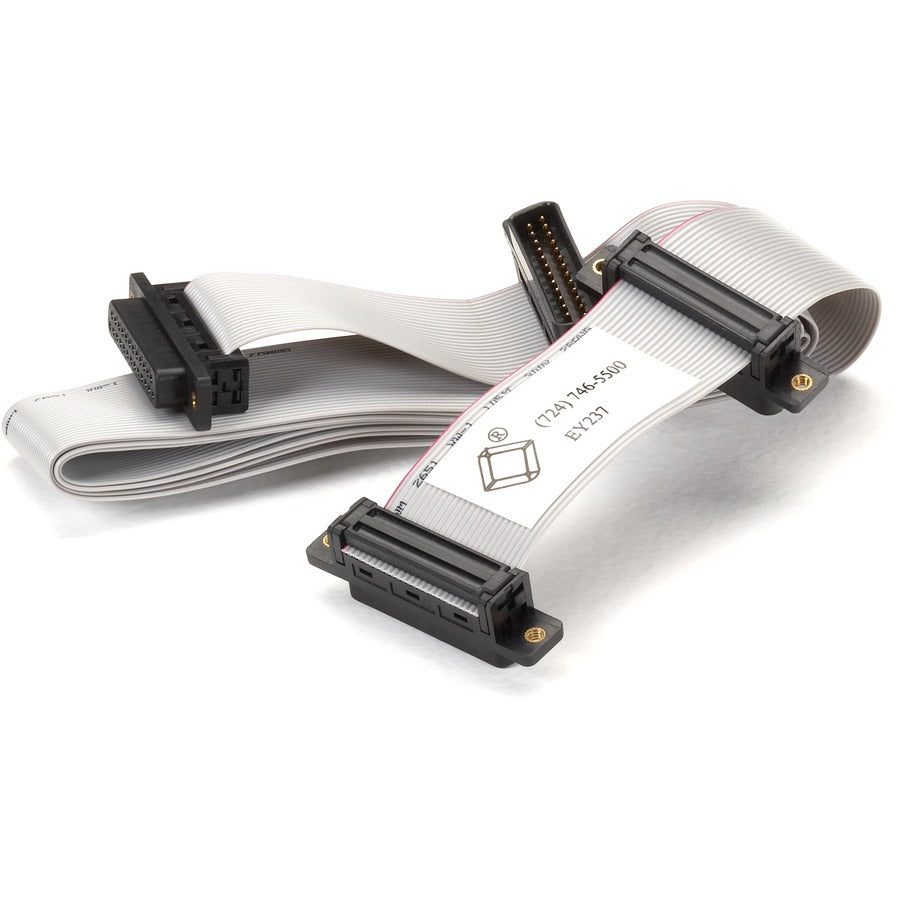 Black Box Flat Ribbon RS232 Cable - DB25 Male/Female to DB25 Male ...