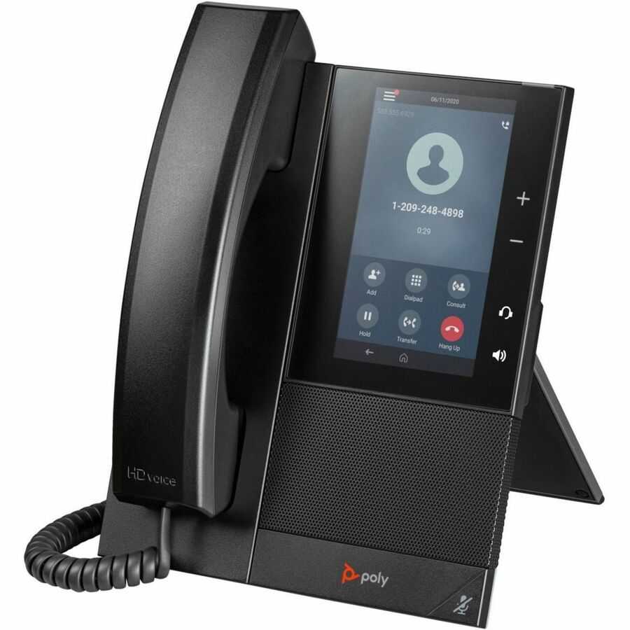 Poly CCX 505 IP Phone - Corded - Corded/Cordless - Bluetooth, Wi-Fi ...