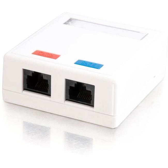 C2G 2 Socket Cat 5e Surface Mounting Box 03837 – Logics Technology ...