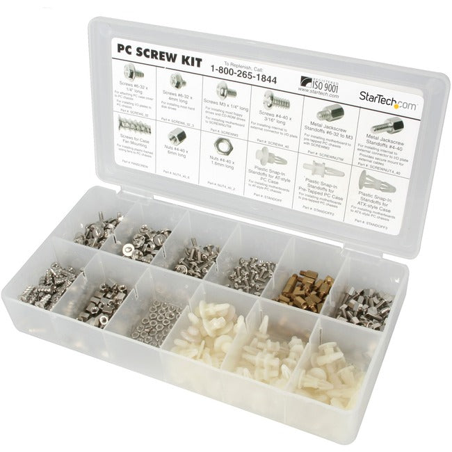 StarTech.com Deluxe Assortment PC Screw Kit - Screw Nuts and Standoffs ...