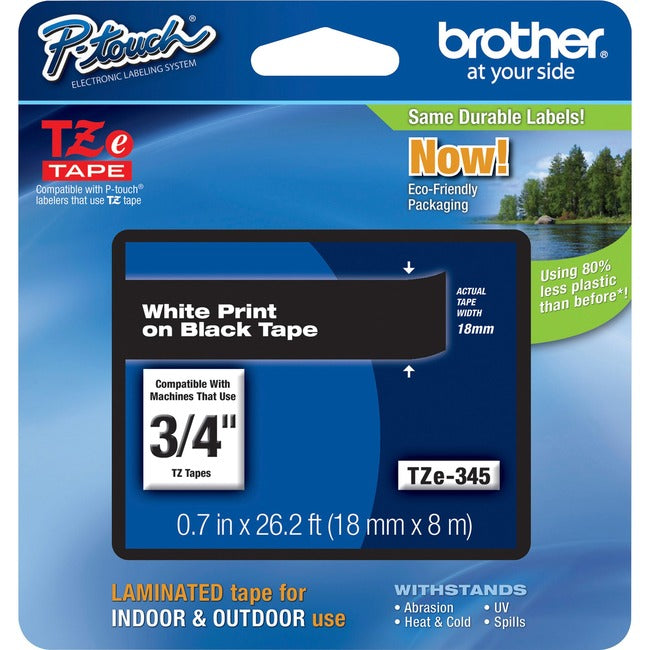 Brother P-Touch TZe Flat Surface Laminated Tape TZE345 – Logics ...