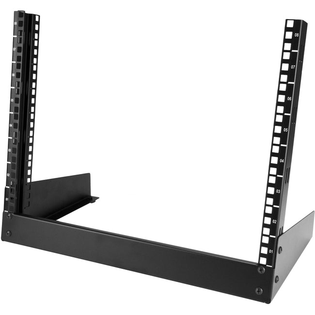 StarTech.com 2-Post 8U Desktop Server Rack, Open Frame 19in Computer ...