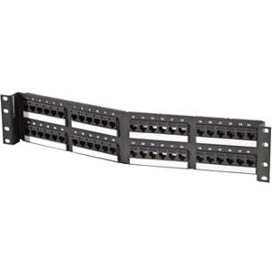 Ortronics Category 6 TechChoice 48 Port Angled Patch Panel Black 1RU ...