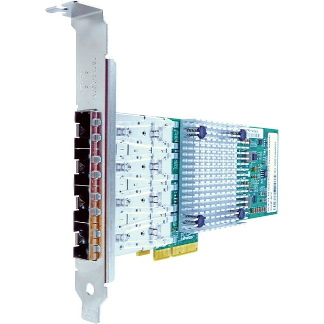 Axiom 1Gbs Quad Port SFP PCIe x4 NIC Card for Intel w/Transceivers ...