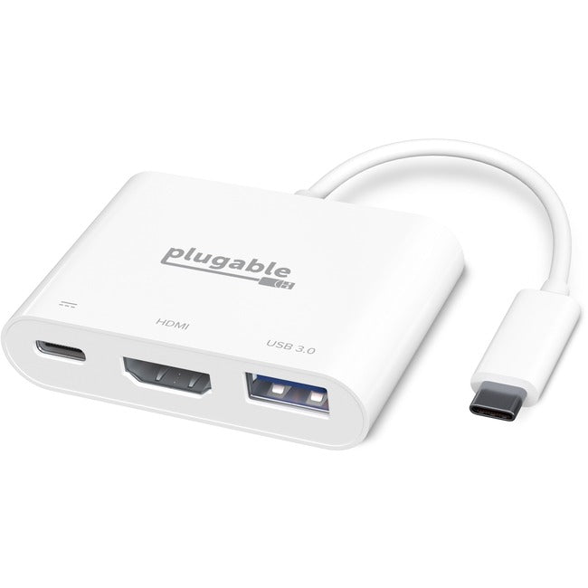 Plugable USB C to HDMI Multiport Adapter, 3-in-1 USB C Hub with 4K HDMI ...