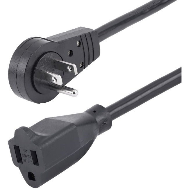 StarTech.com 10ft Power Extension Cord, Rotating Flat Plug Extension ...